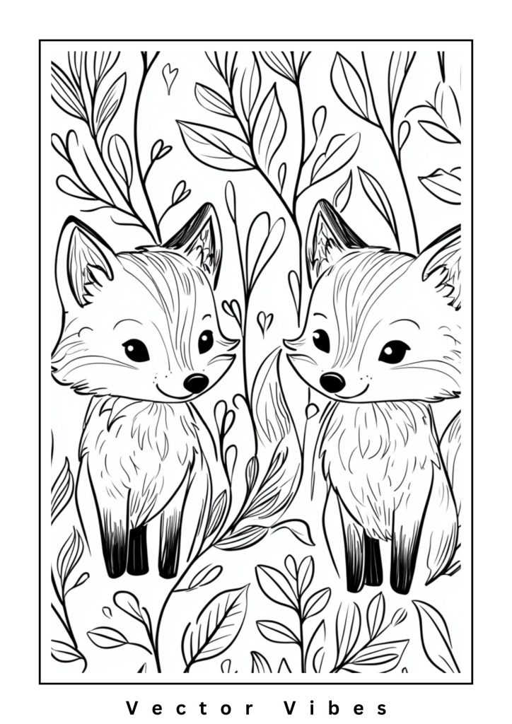 Free Fox Coloring Pages! - Vector Vibez