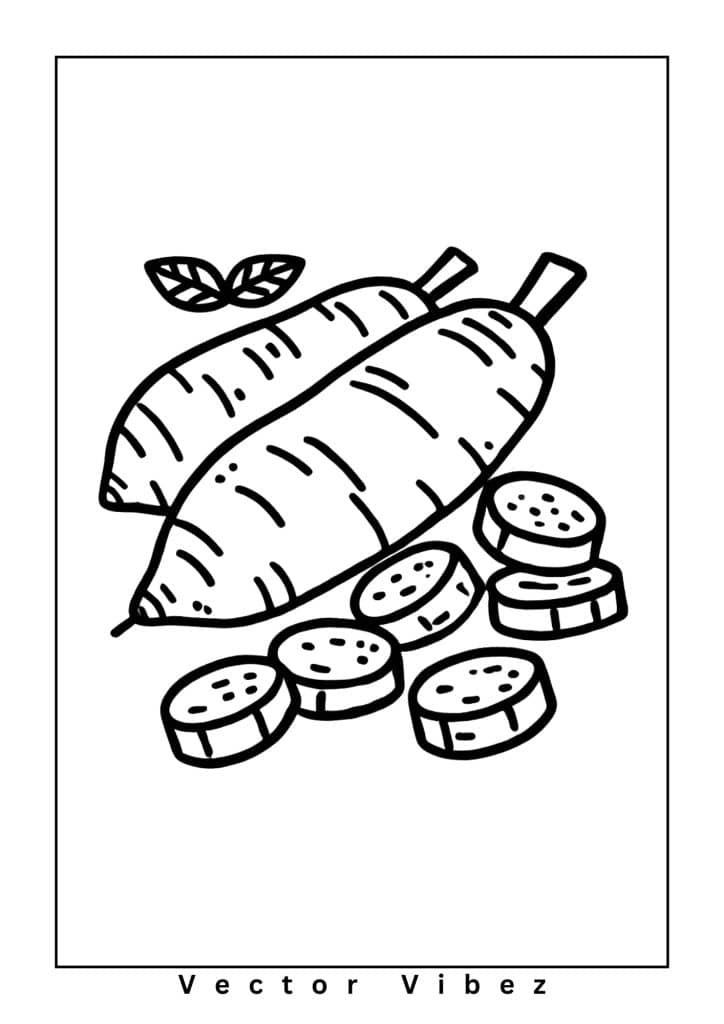 Thanksgiving Yams Coloring Page - Vector Vibez
